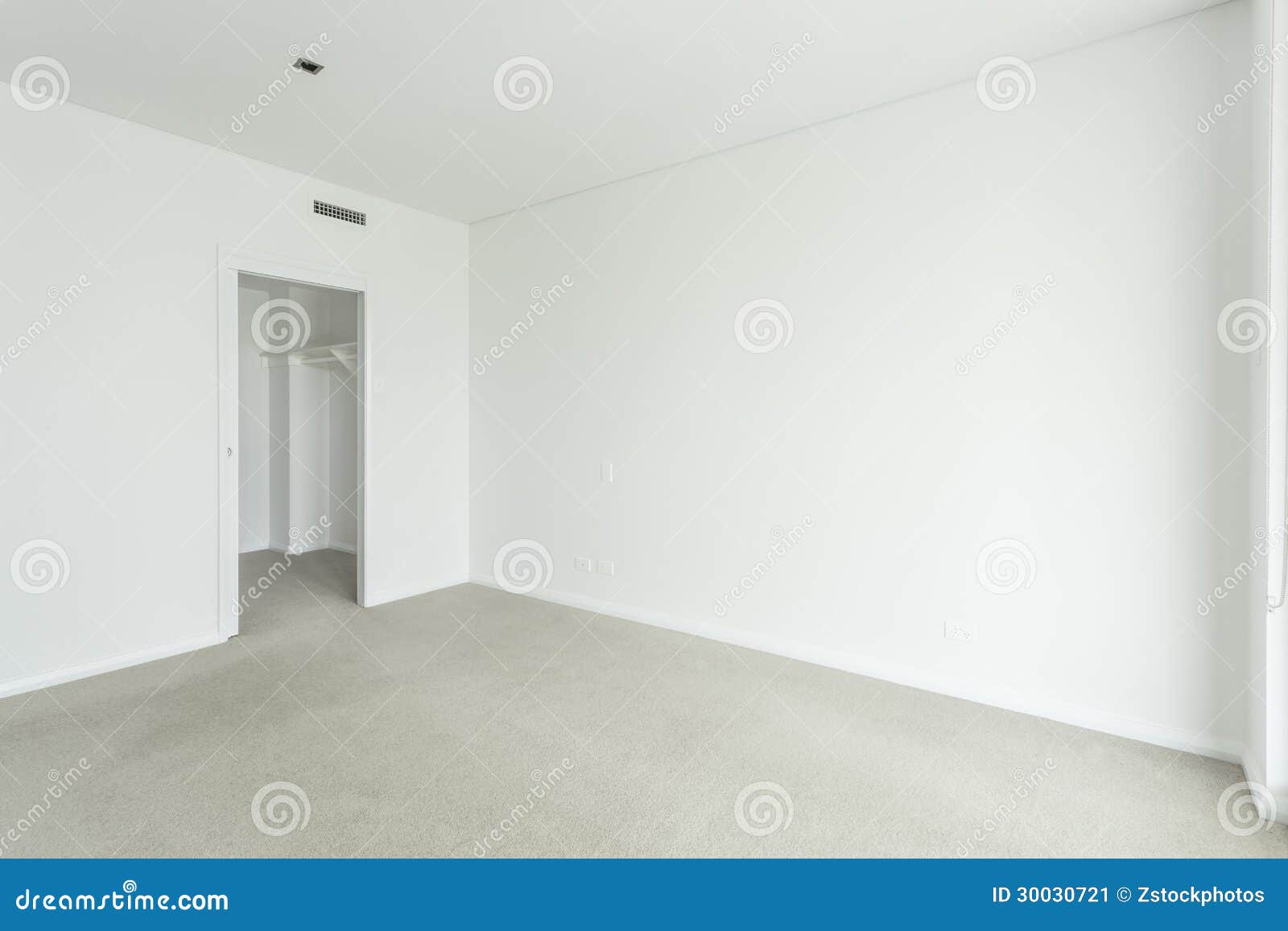 Empty bedroom stock image. Image of airconditioned, ensuite - 30030721