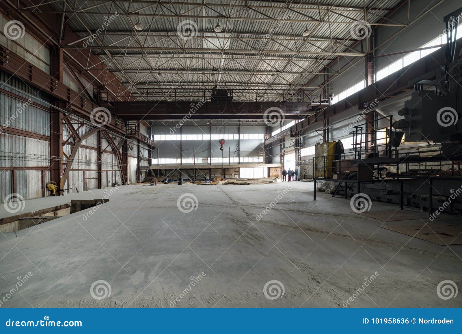 A Large Empty Factory Building. Stock Photo - Image of concept, floor ...