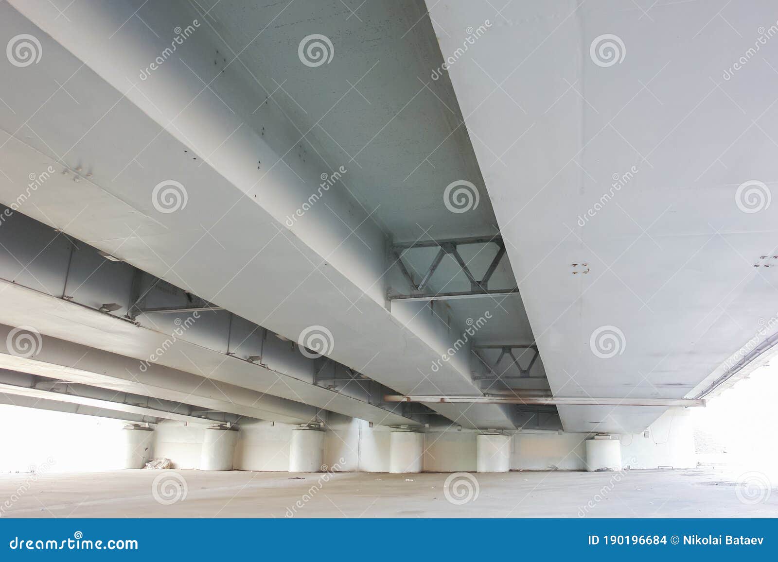 Large Empty Light Space Under the Flyover. Stock Photo - Image of ...