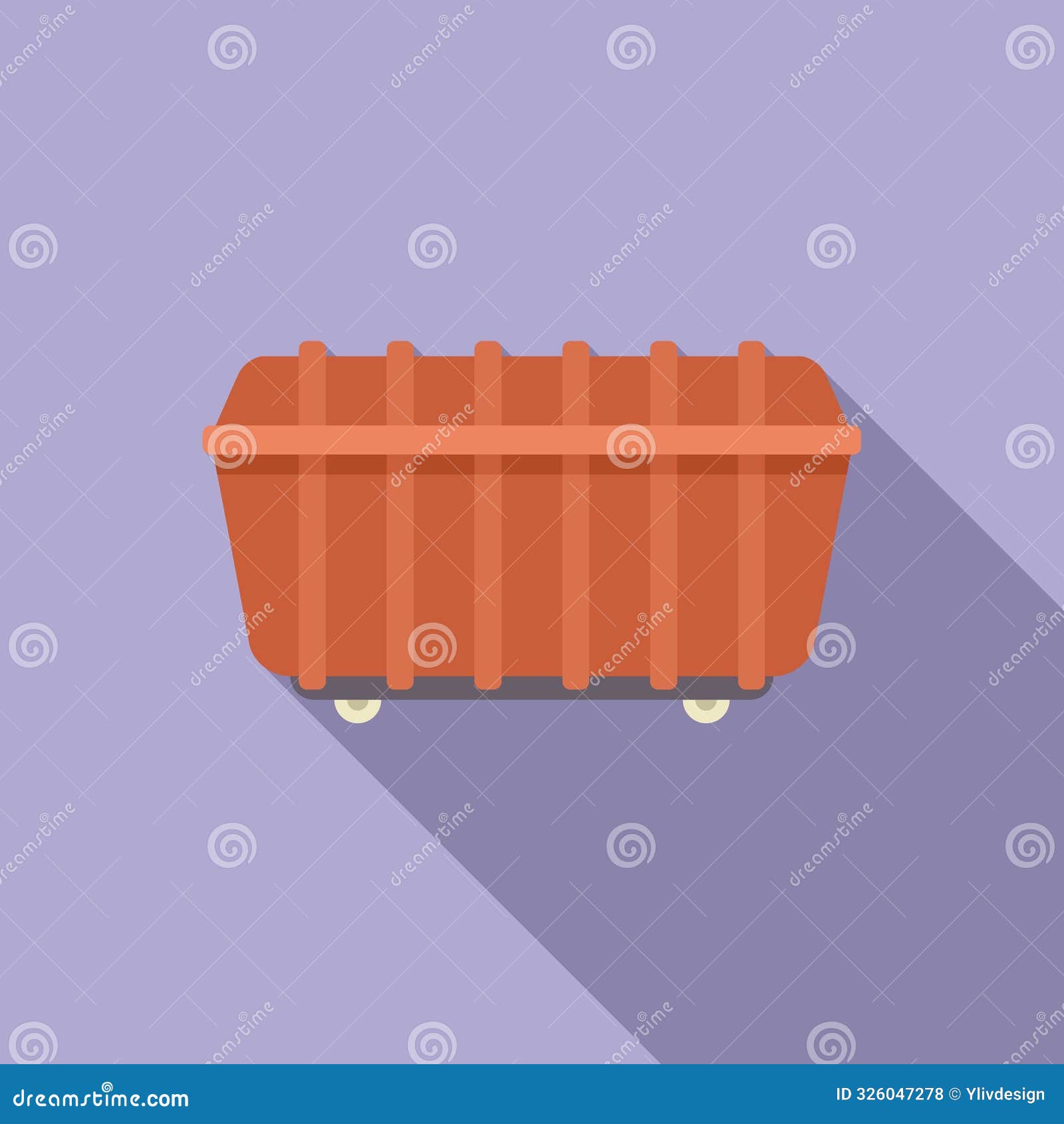 Large Empty Orange Skip for Construction Waste Removal Stock Vector ...