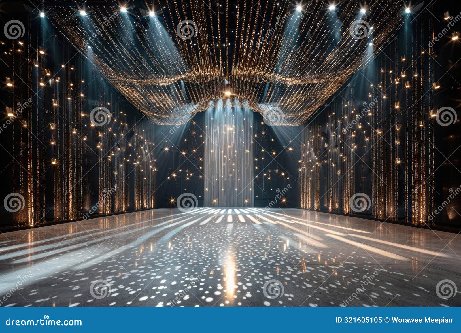 A Large, Empty Room with a Lot of Light Shining on it Stock Image ...