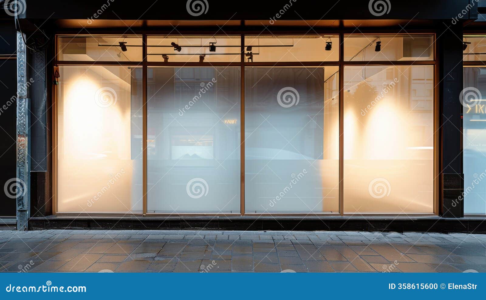 Storefront Frosted Glass Door Royalty-Free Cartoon | CartoonDealer.com ...