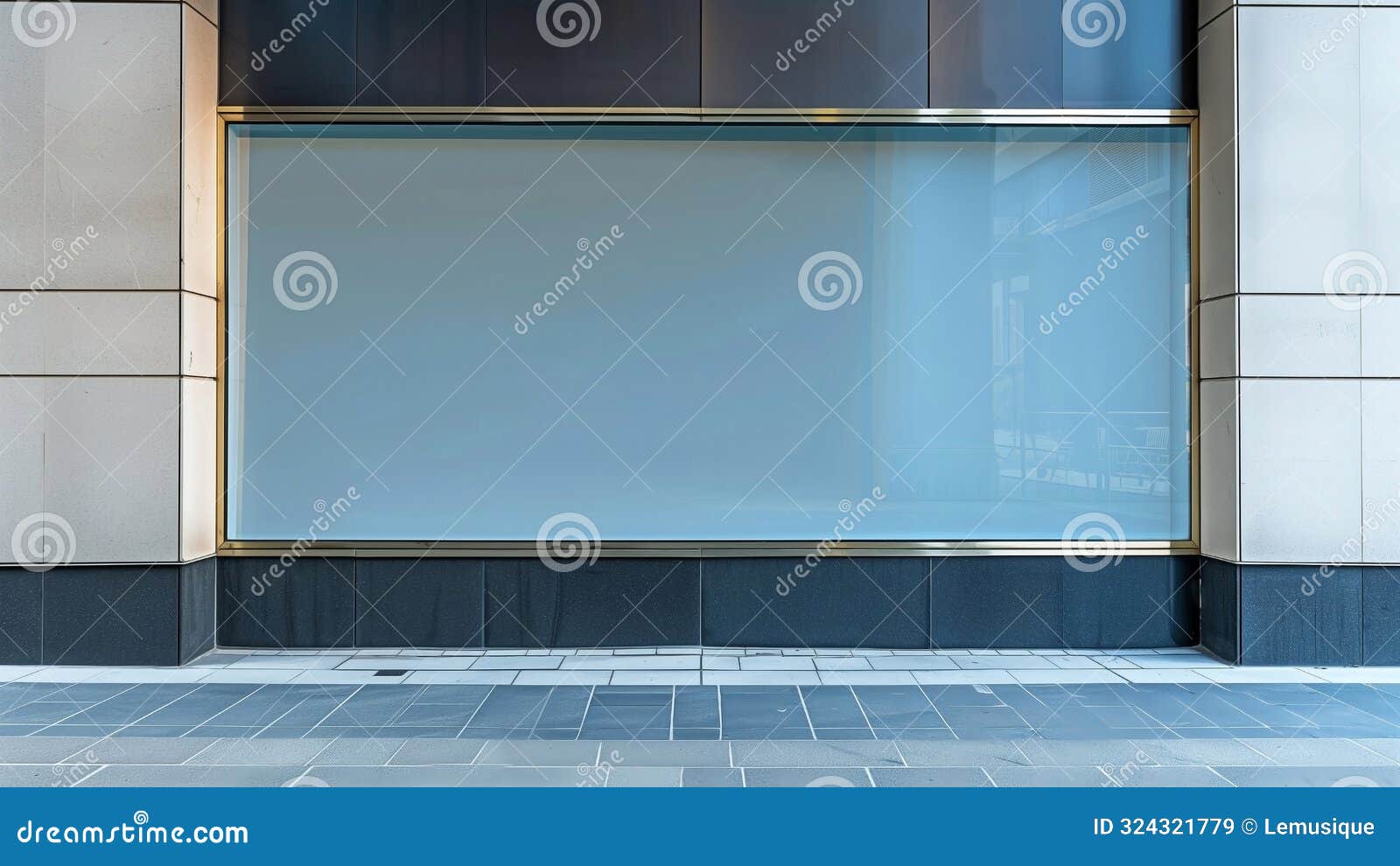 Empty Storefront With Lights Royalty-Free Cartoon | CartoonDealer.com ...