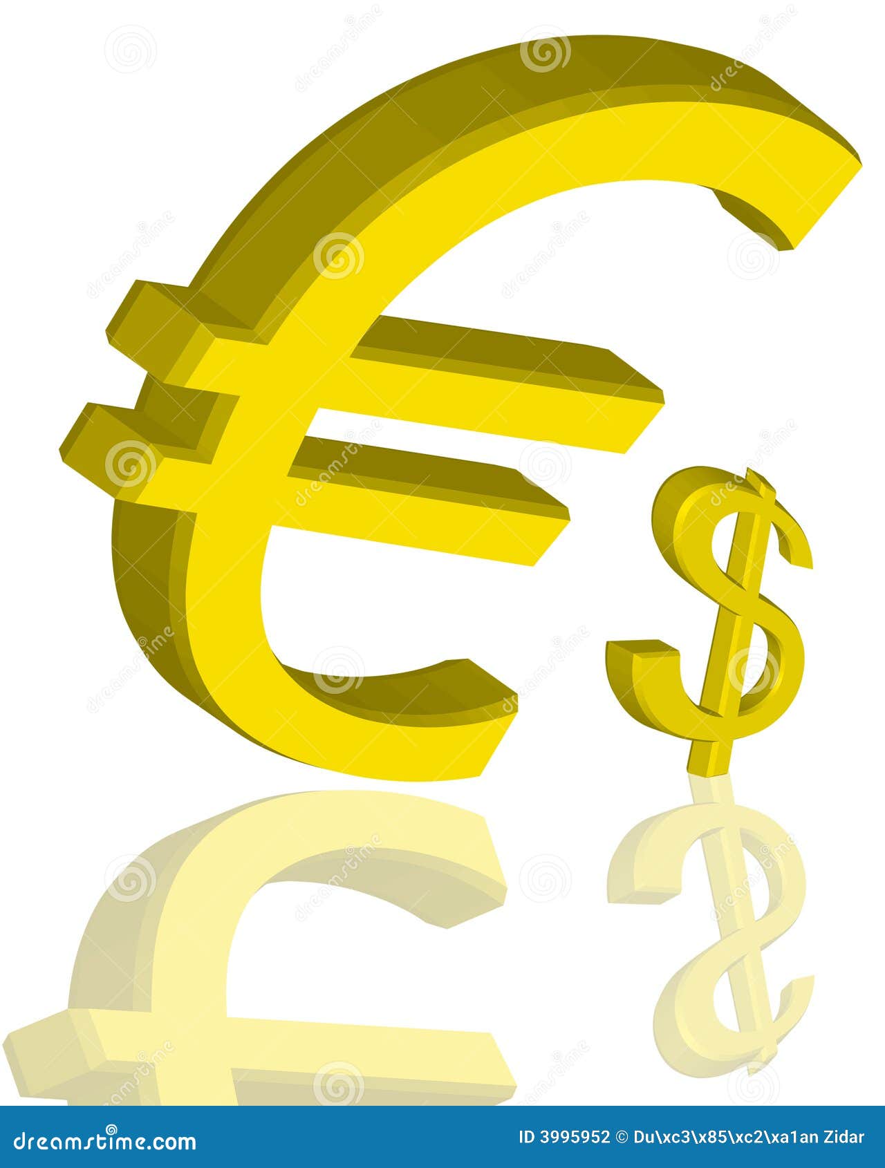 Large Euro and dollar sign stock illustration. Illustration of ...
