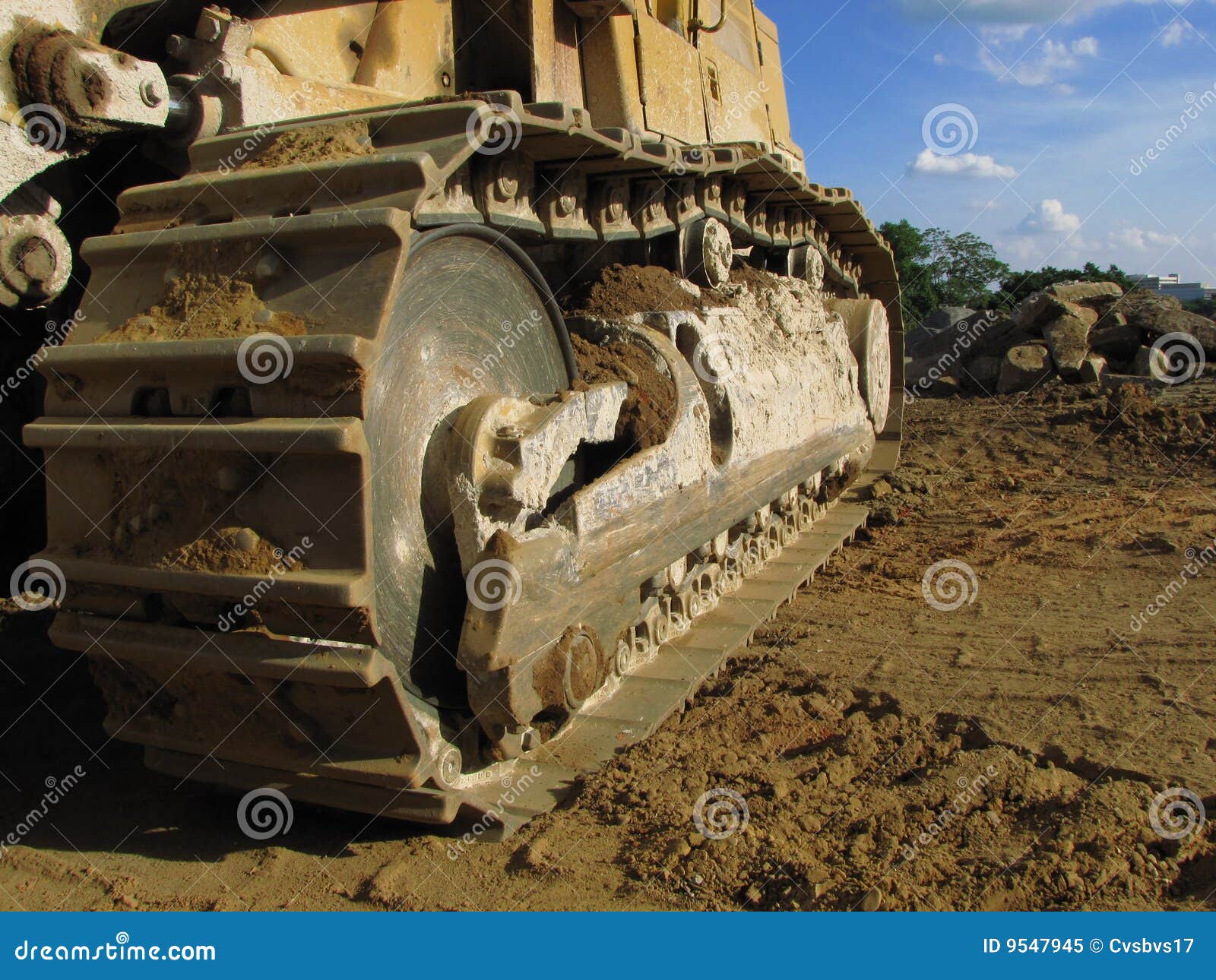 Large Excavator Track stock image. Image of building, facility - 9547945