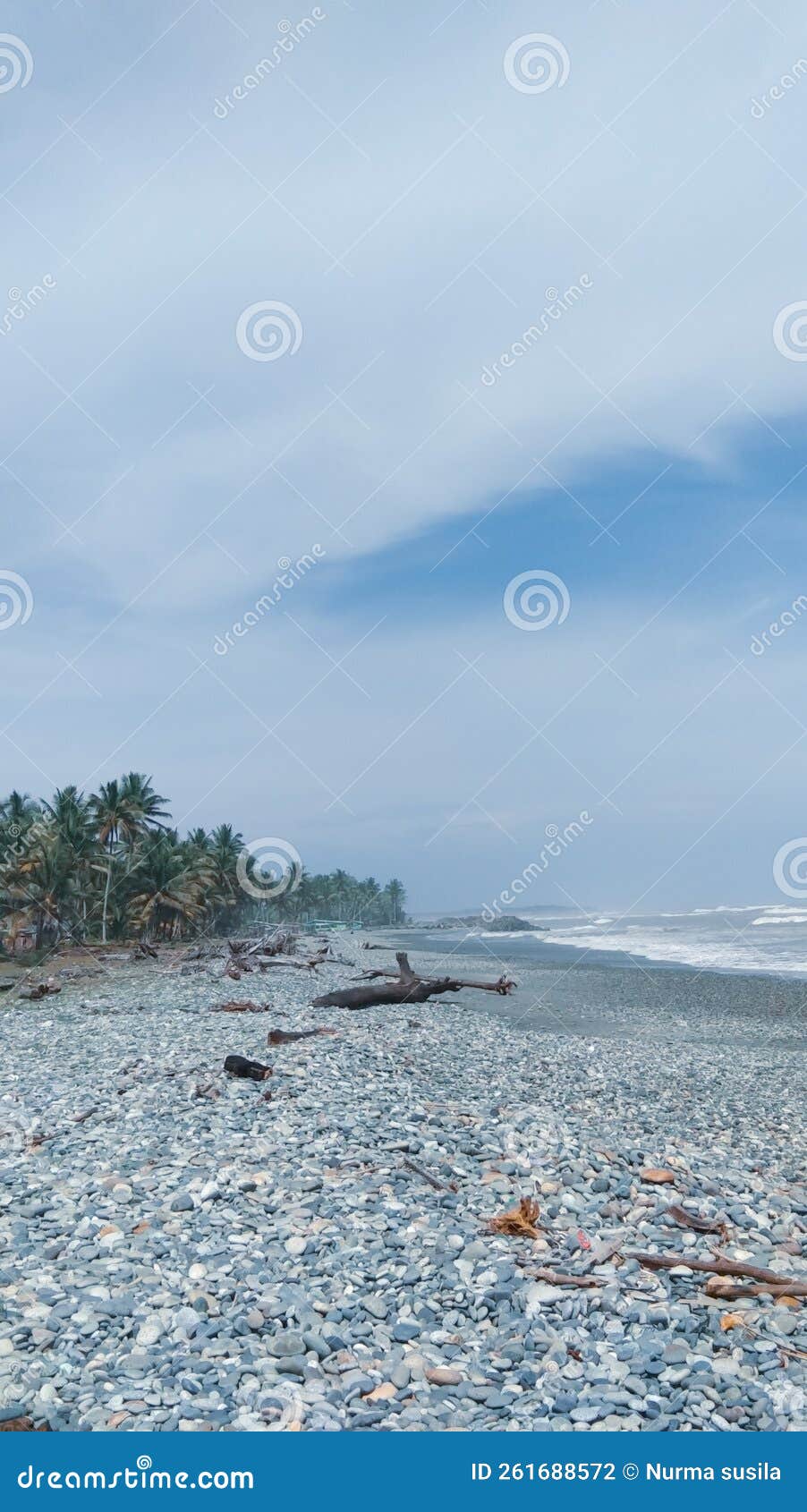 A Large Expanse of Beach Stones Stock Photo - Image of skies, healing ...