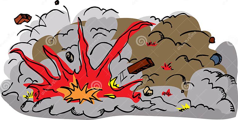 Large Explosion Cartoon stock vector. Illustration of large - 37201784