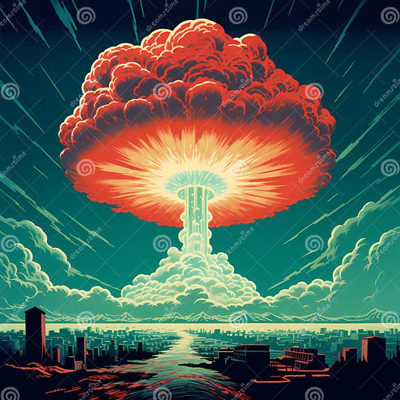 A Large Explosion in the Sky, Nuclear Explosion Mushroom Cloud Fallout ...