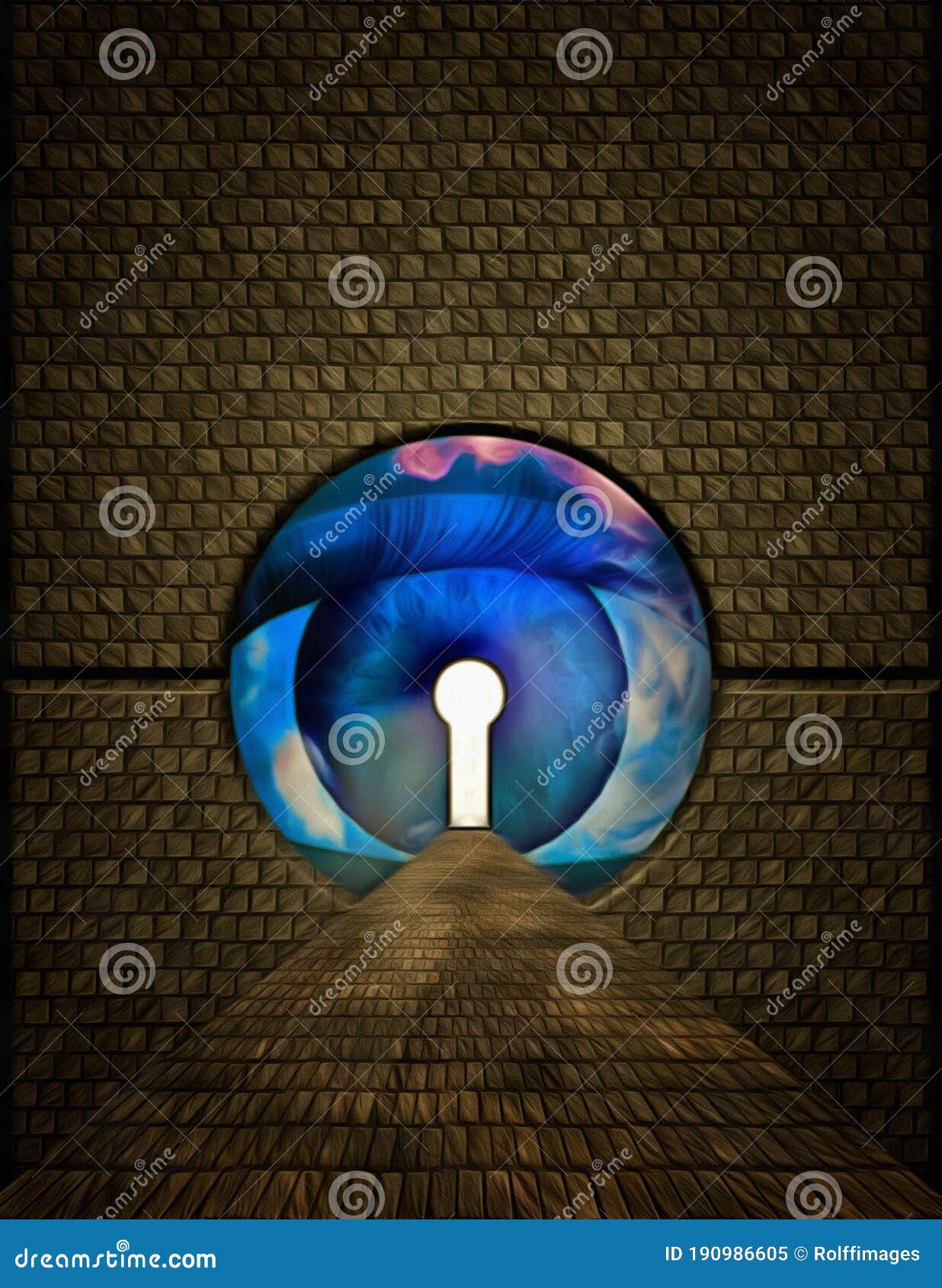 Large Eye Keyhole stock illustration. Illustration of design - 190986605