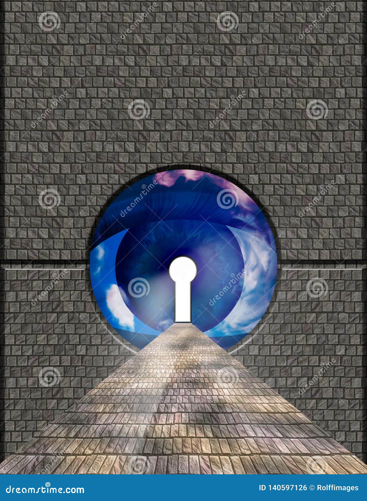 Large Eye Keyhole stock illustration. Illustration of iris - 140597126