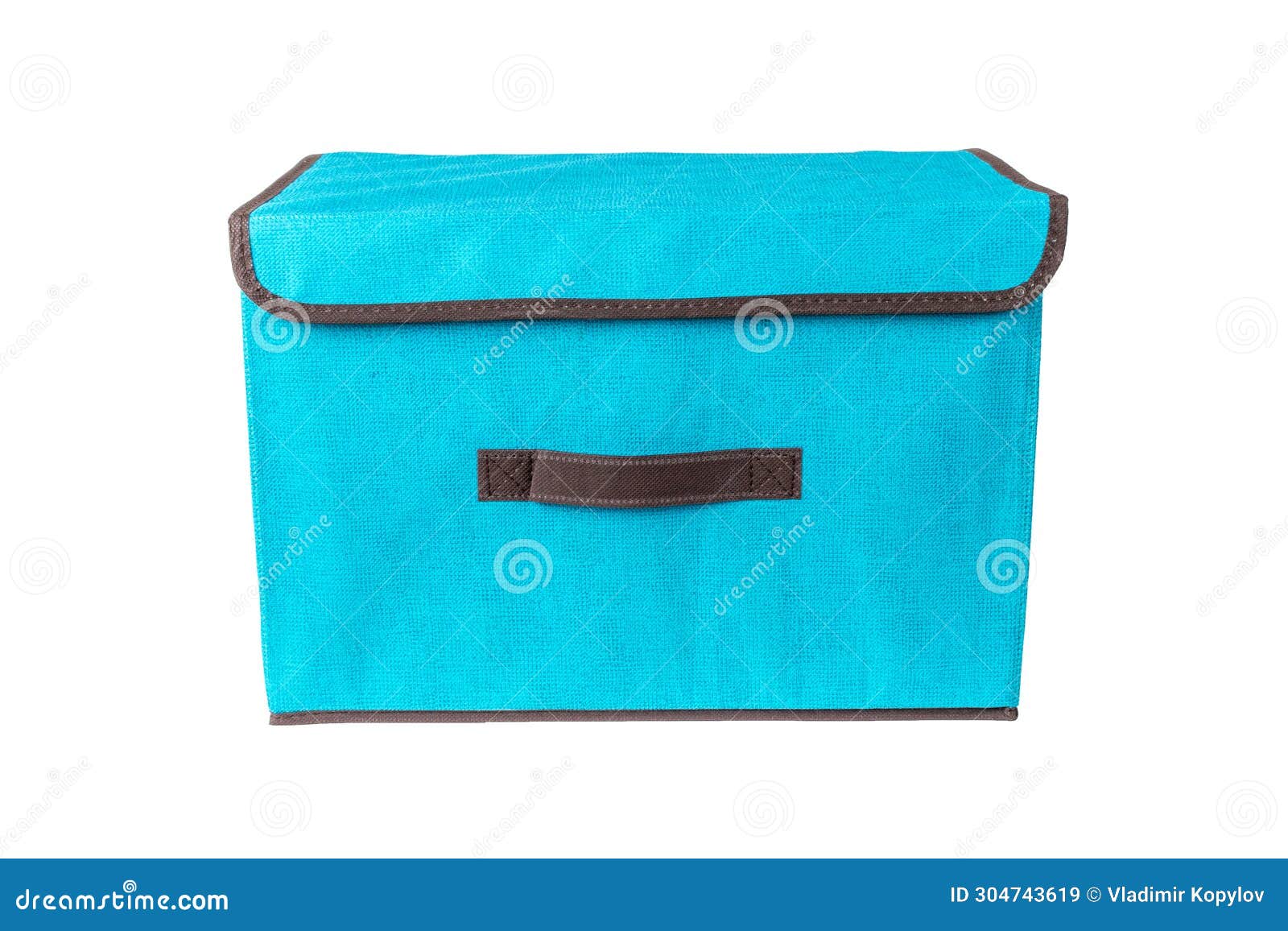 A Large Fabric Box for Things Isolated on a White Background Stock ...