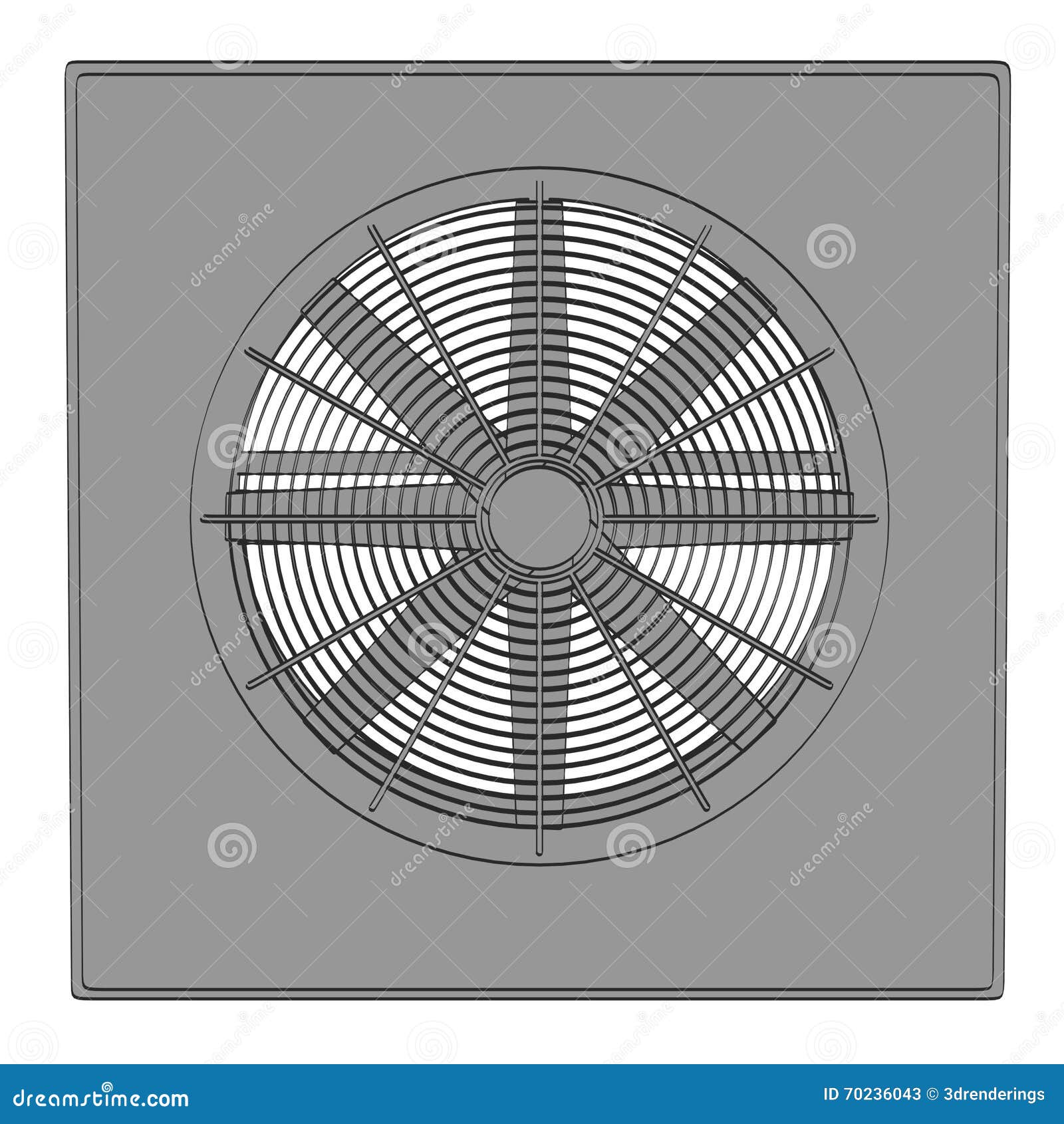 Large fan stock illustration. Illustration of rusty, blade - 70236043