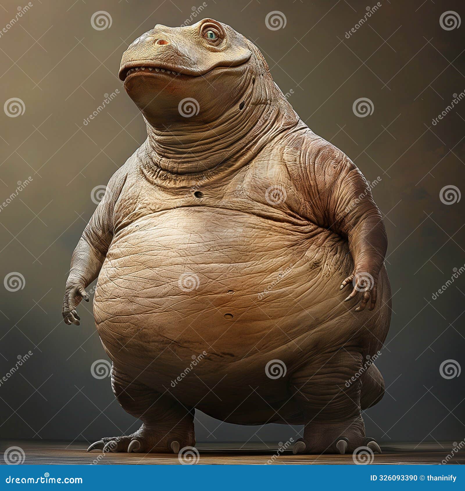 A Large, Fat Creature Standing on Its Hind Legs Stock Illustration ...