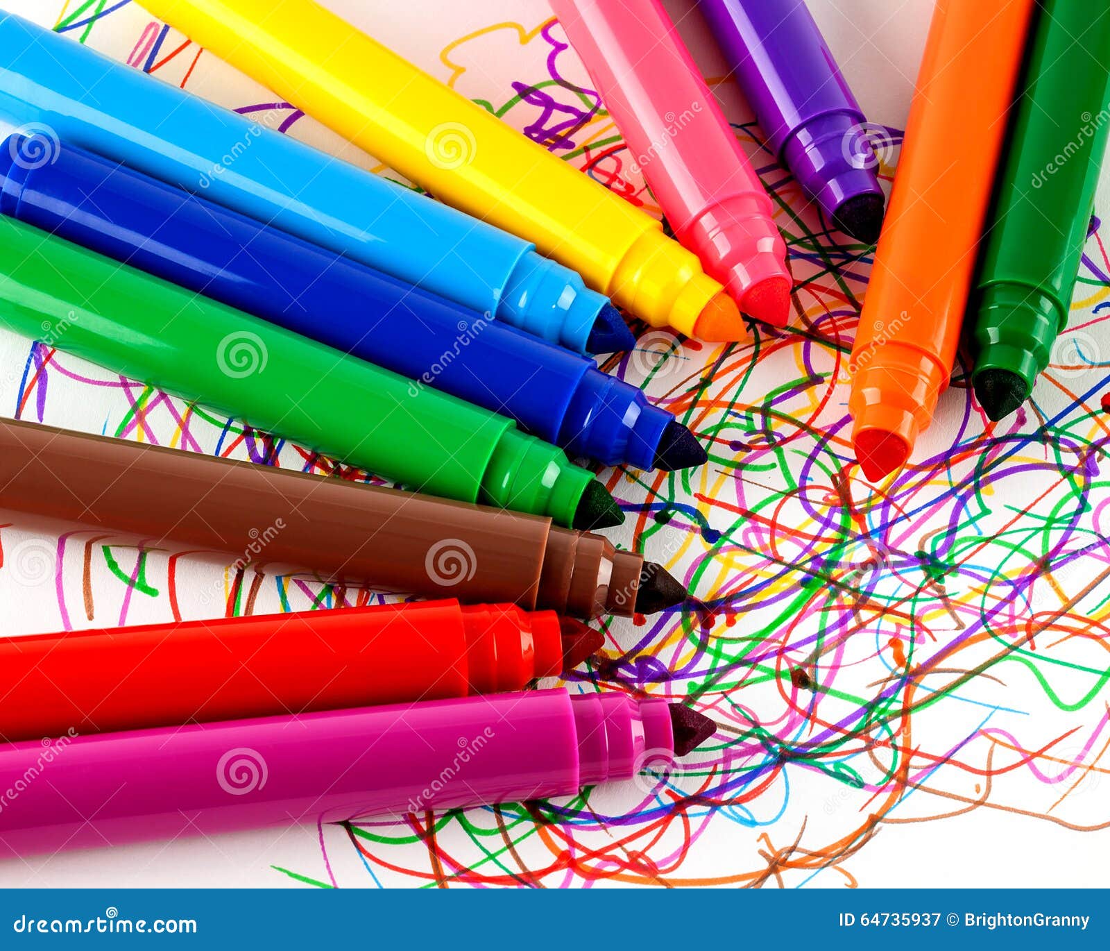 Large felt tip pens stock image. Image of assortment - 64735937
