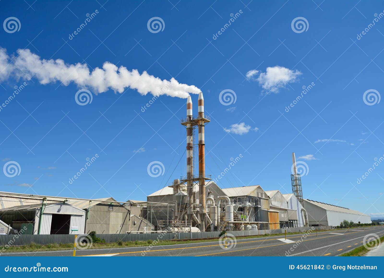 Large fertilizer factory stock photo. Image of smokestacks - 45621842