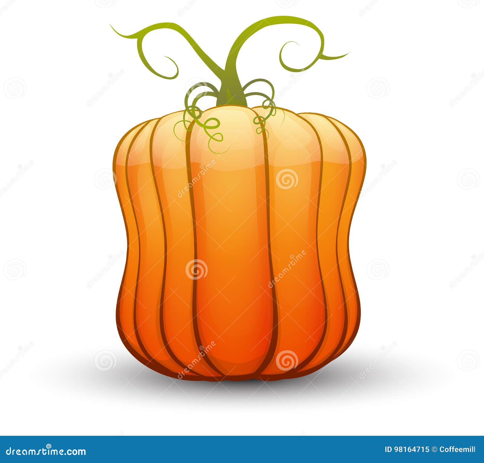 A large festive pumpkin. stock vector. Illustration of tail - 98164715