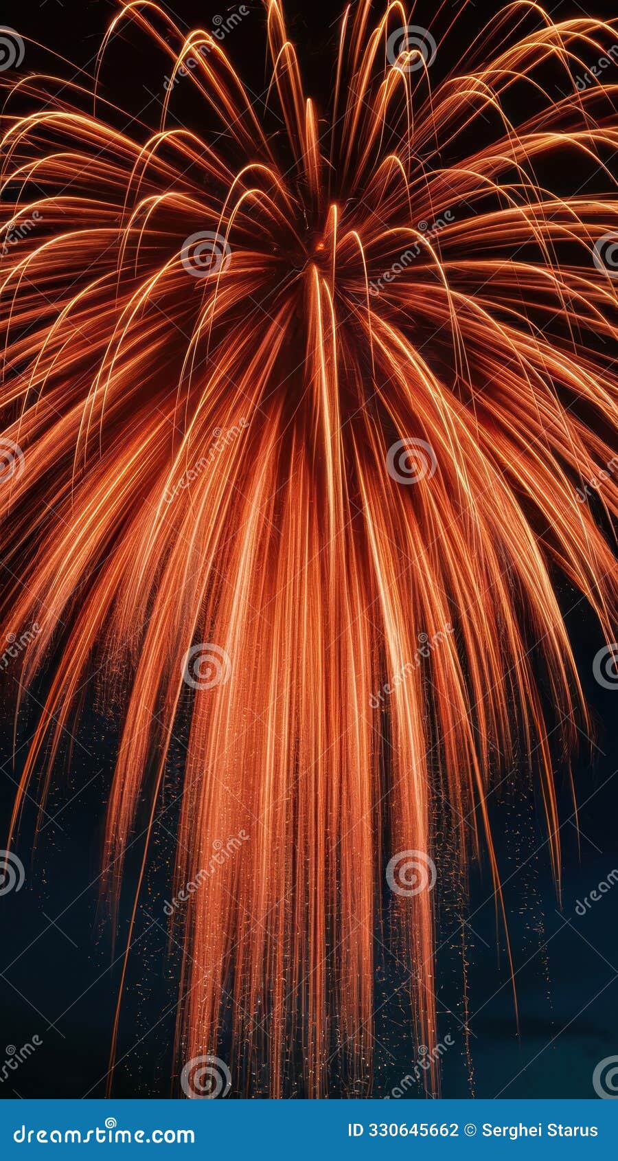 A Large Firework is Exploding in the Sky with a Blue Background, AI ...
