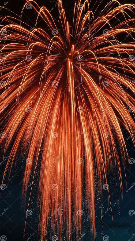 A Large Firework is Exploding in the Sky with a Blue Background, AI ...