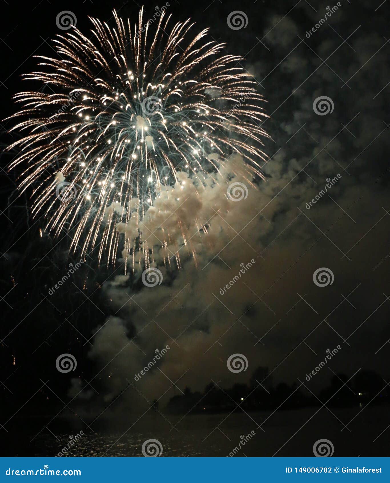 Large Firework stock photo. Image of nighttime, illuminated - 149006782