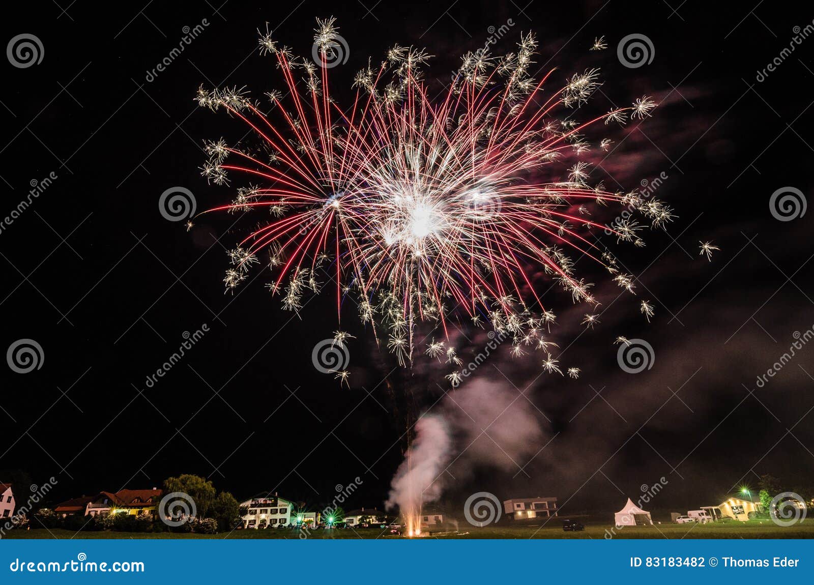 Large fireworks stock photo. Image of birthday, loud - 83183482