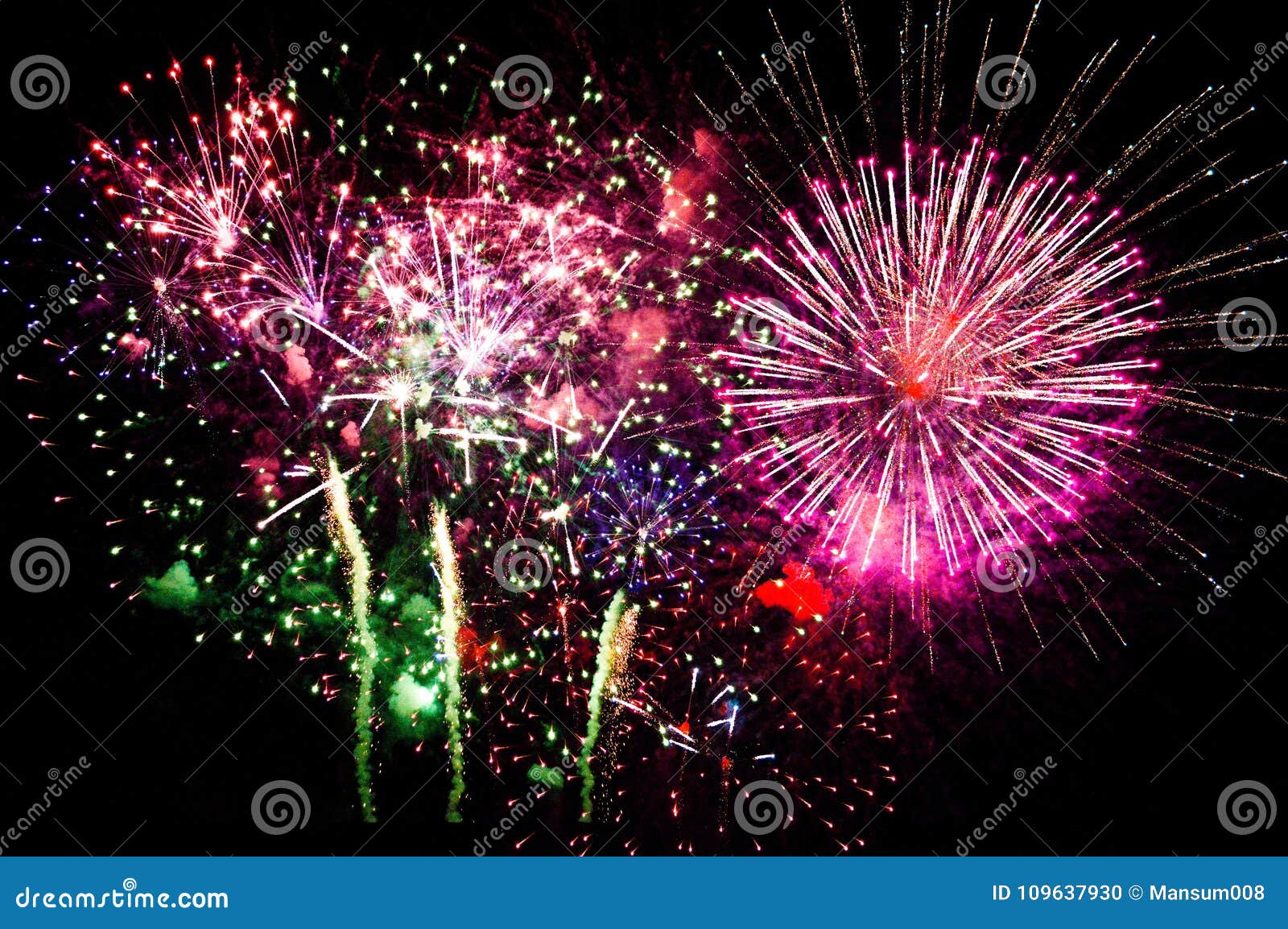 Large Fireworks Display Event Background Stock Photo - Image of ...