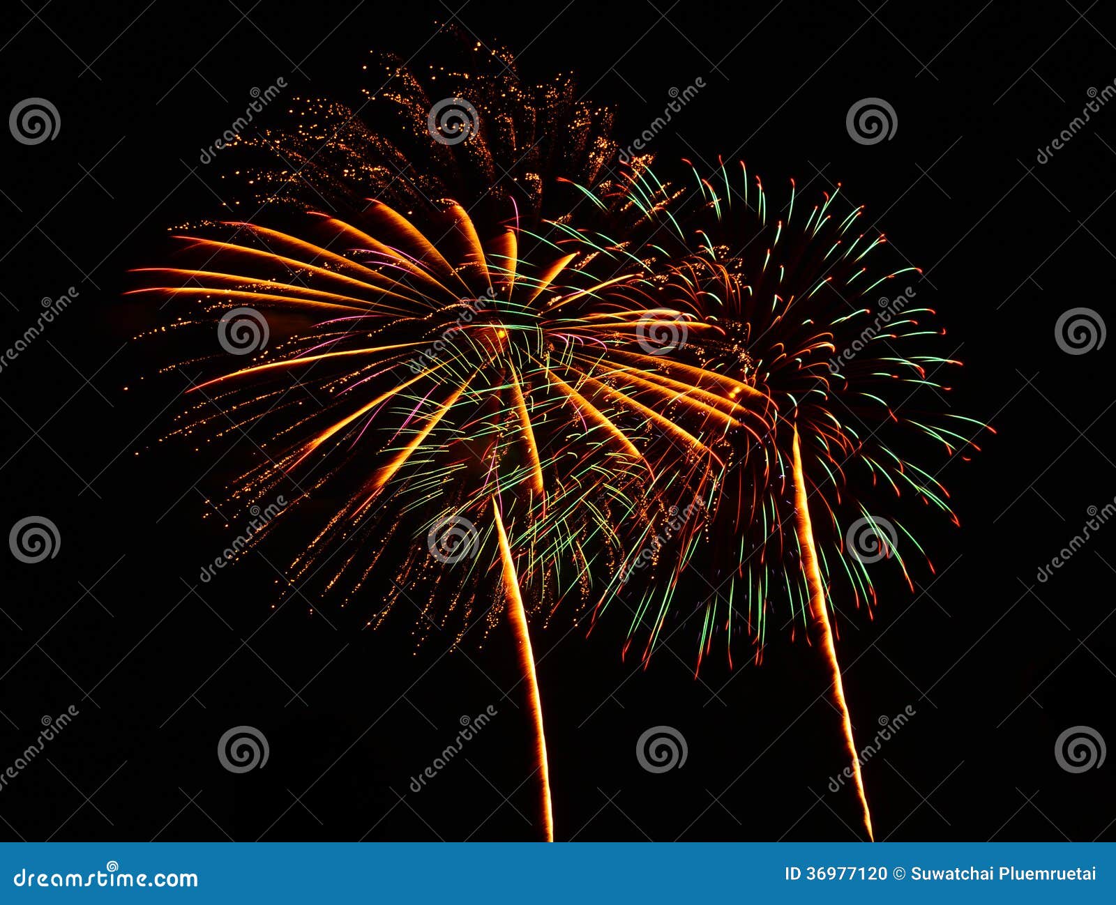 A Large Fireworks Display Event. Stock Photo - Image of rocket ...