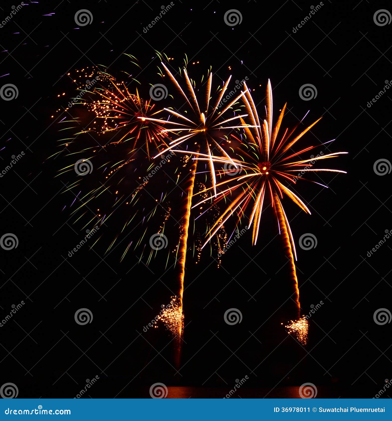 A Large Fireworks Display Event. Stock Image - Image of beautiful, july ...