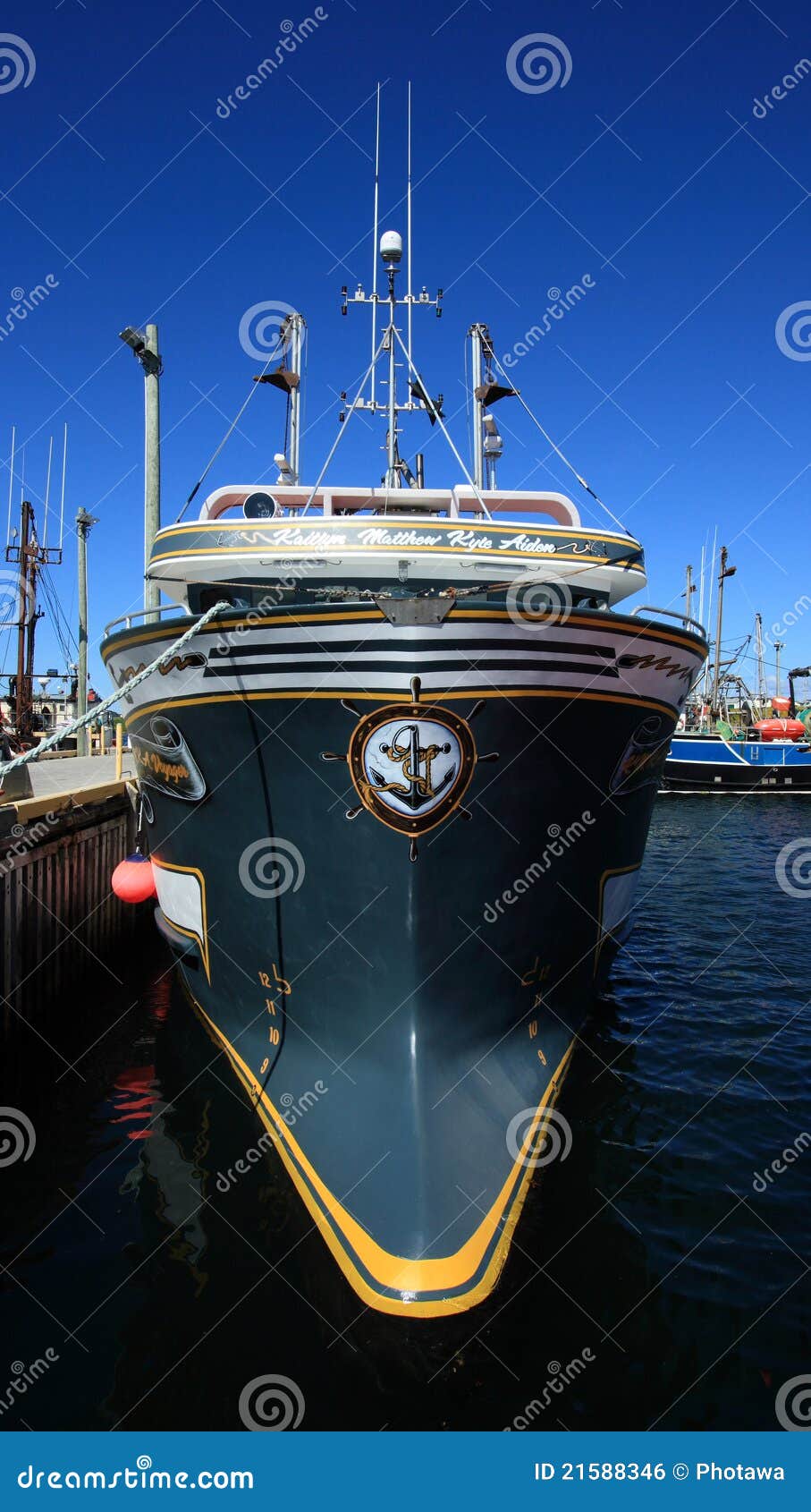 Large Fishing Boat editorial photo. Image of boat, harbour - 21588346