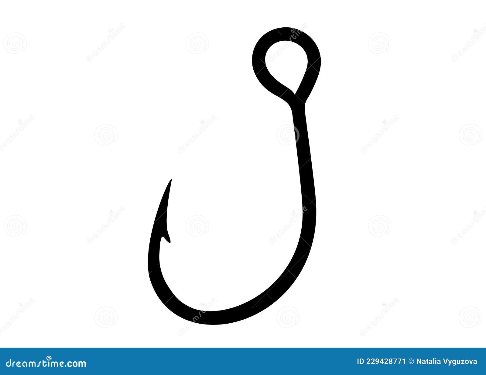 Large hook. Vector image stock vector. Illustration of silhouette ...