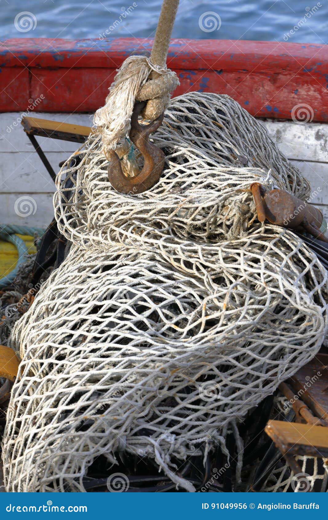 Large fishing nets stock photo. Image of fisherman, horizontal - 91049956