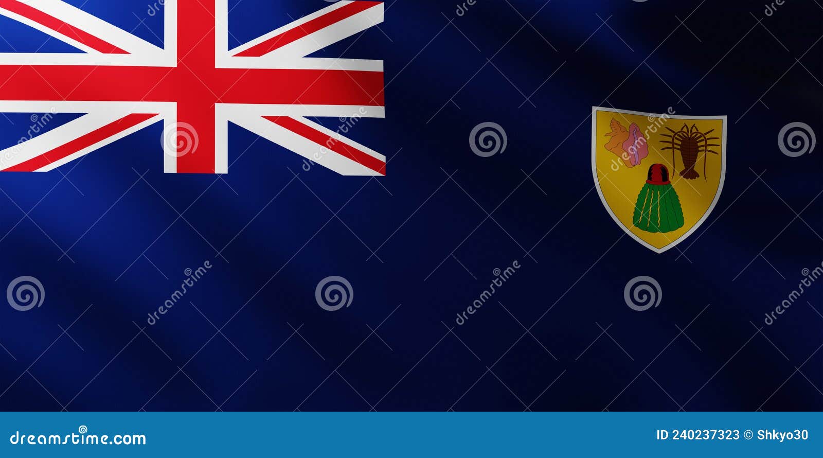 Large Flag of Turks and Caicos Islands Fullscreen Background in the ...