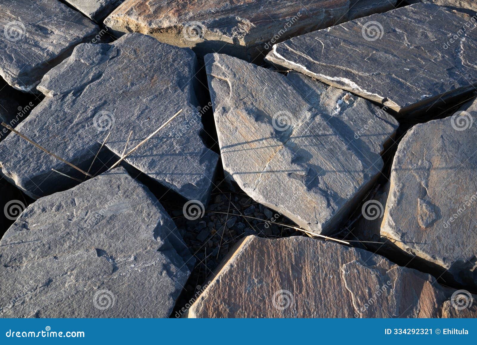 Large Flat Stones on Ground, Background Texture Stock Image - Image of ...