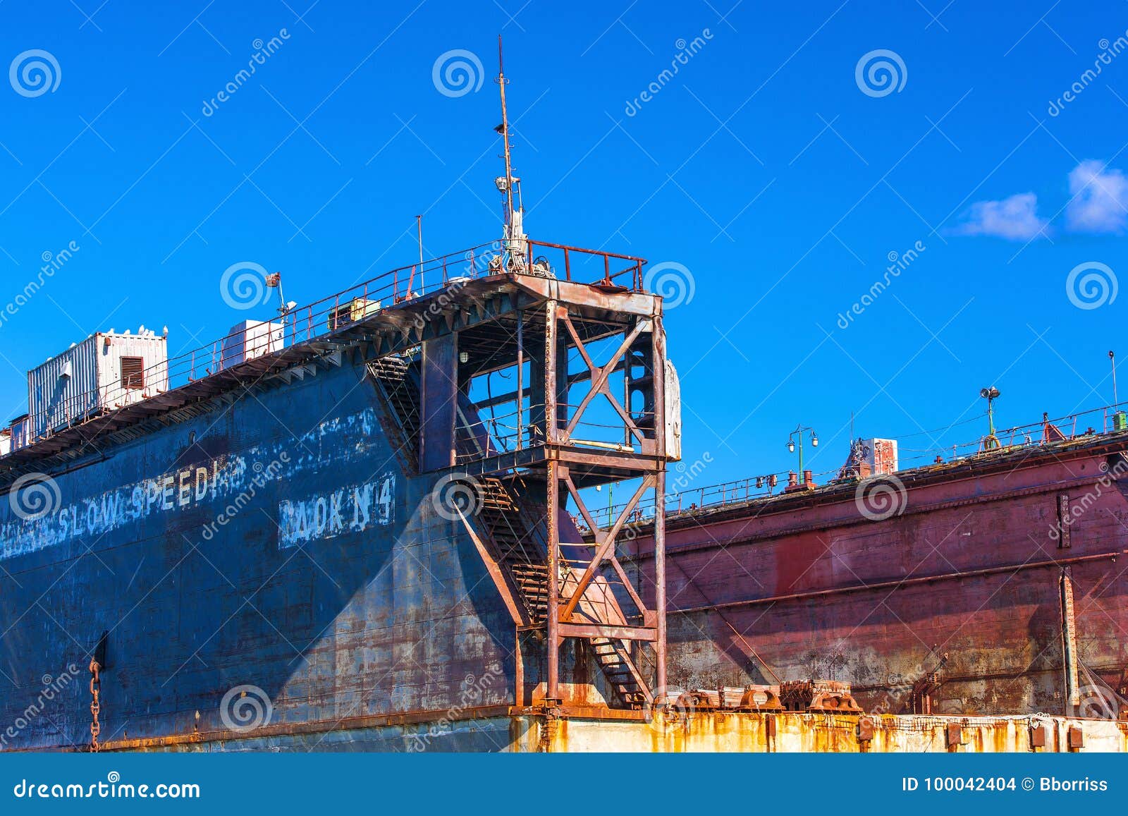 Large Floating Repair Dock for Ships. Stock Photo - Image of ...