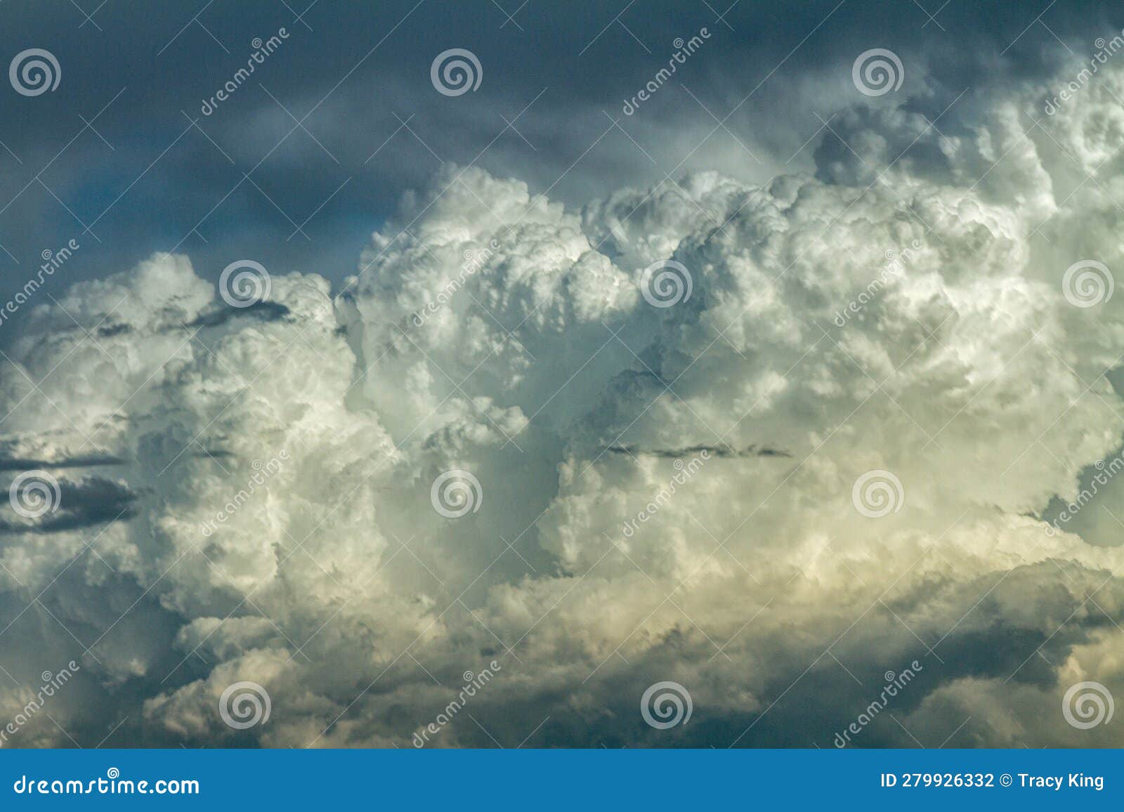 Large Fluffy Cloud Up in the Sky Stock Photo - Image of moody, blue ...