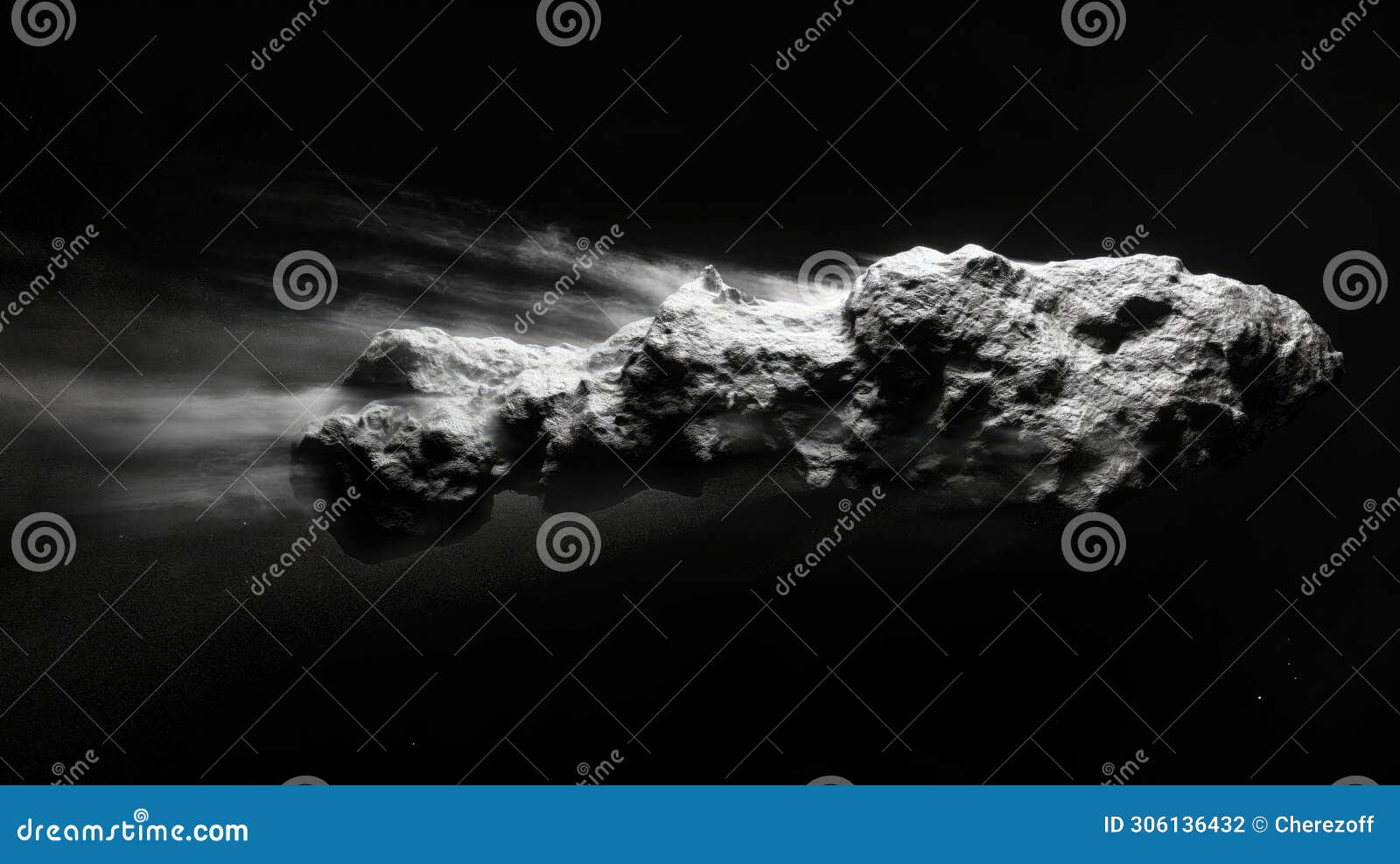 Large Flying Comet Isolated Stock Photo - Image of evening, flying ...