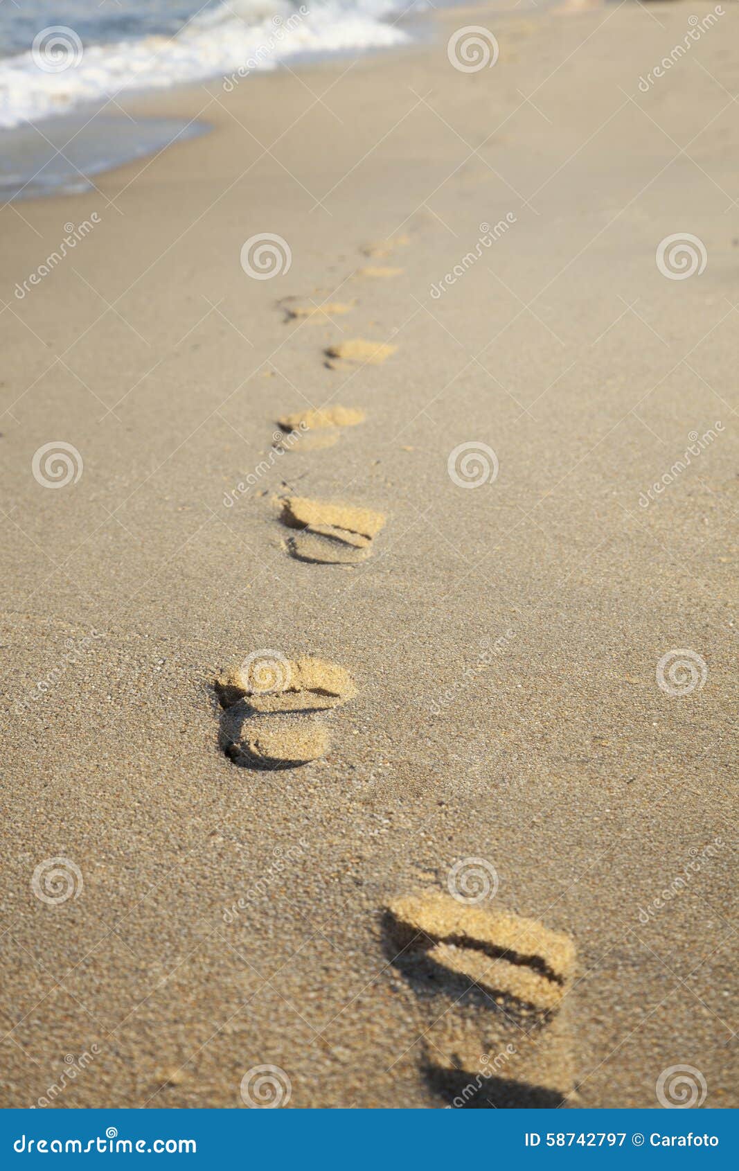 Large Footprints in the Sand Stock Image - Image of outdoors, large ...
