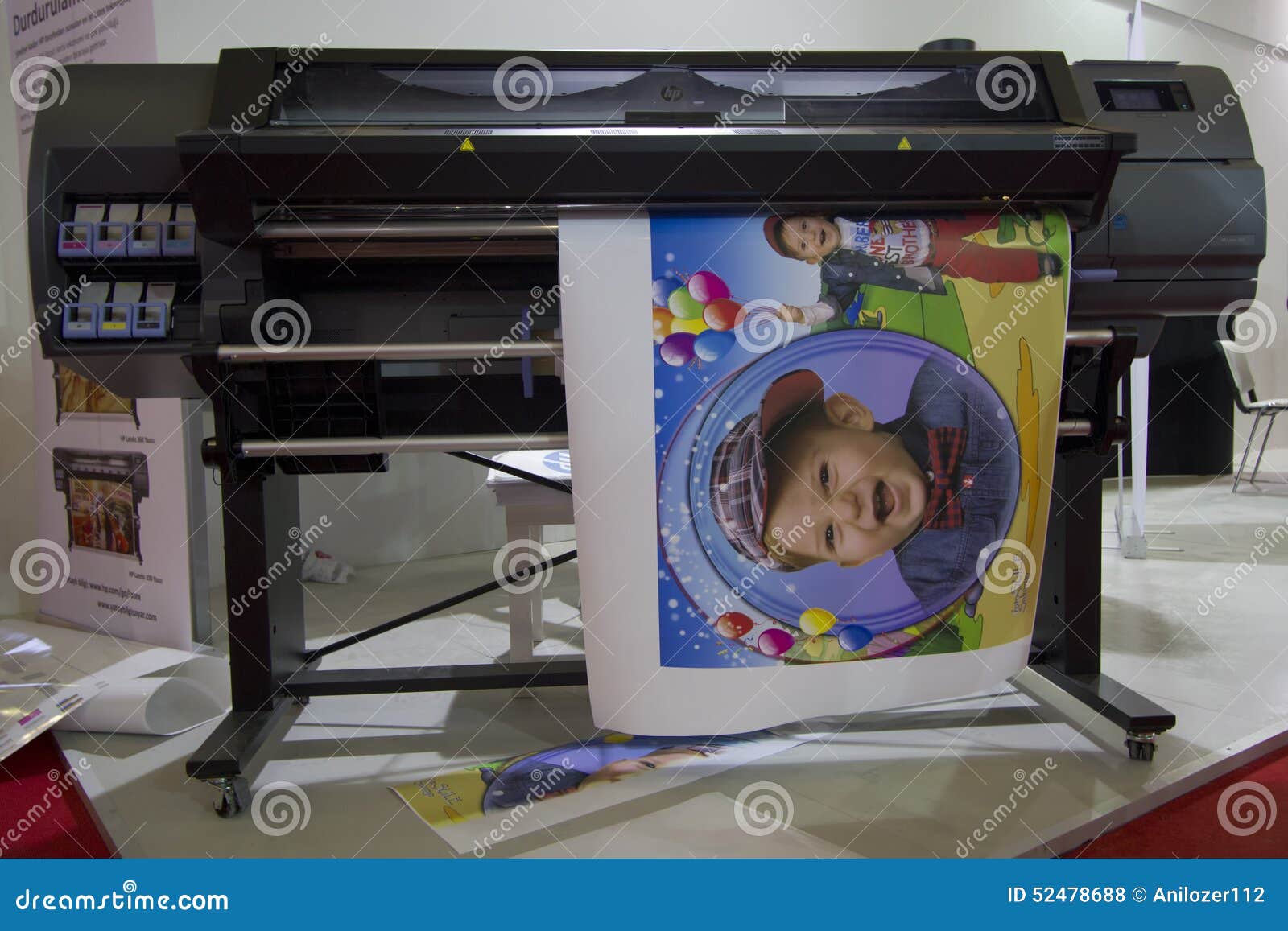 Large Format Digital Printer Editorial Stock Photo - Image of industry ...