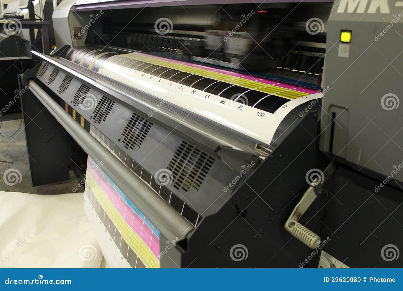 Large Format Digital Printing Head Moving Stock Photo - Image of heads ...