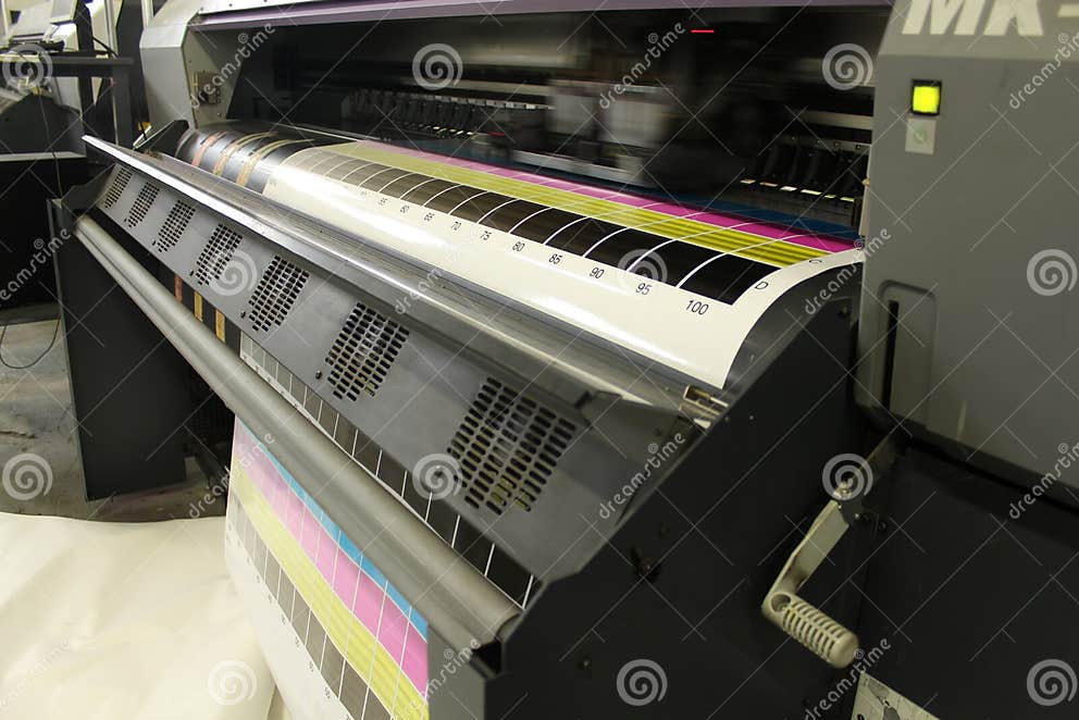 Large Format Digital Printing Head Moving Stock Photo - Image of heads ...