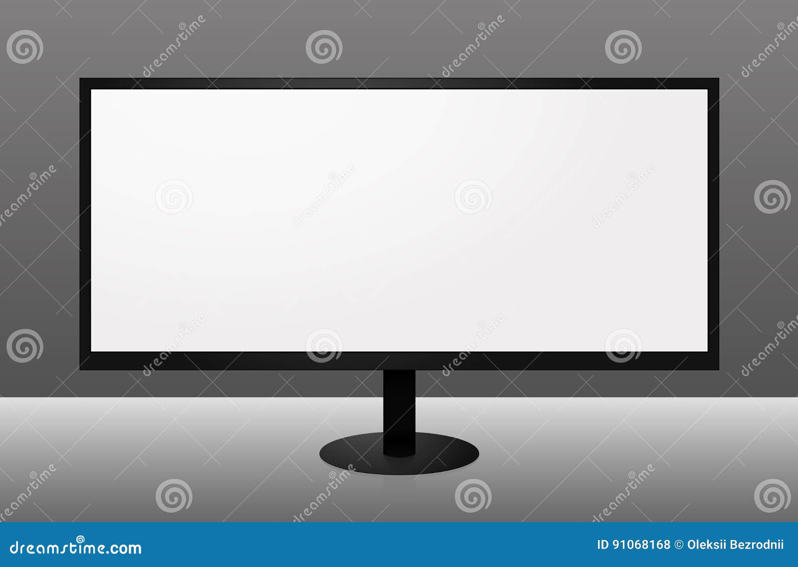 Large Format Display Monitor with Stock Vector - Illustration of black ...