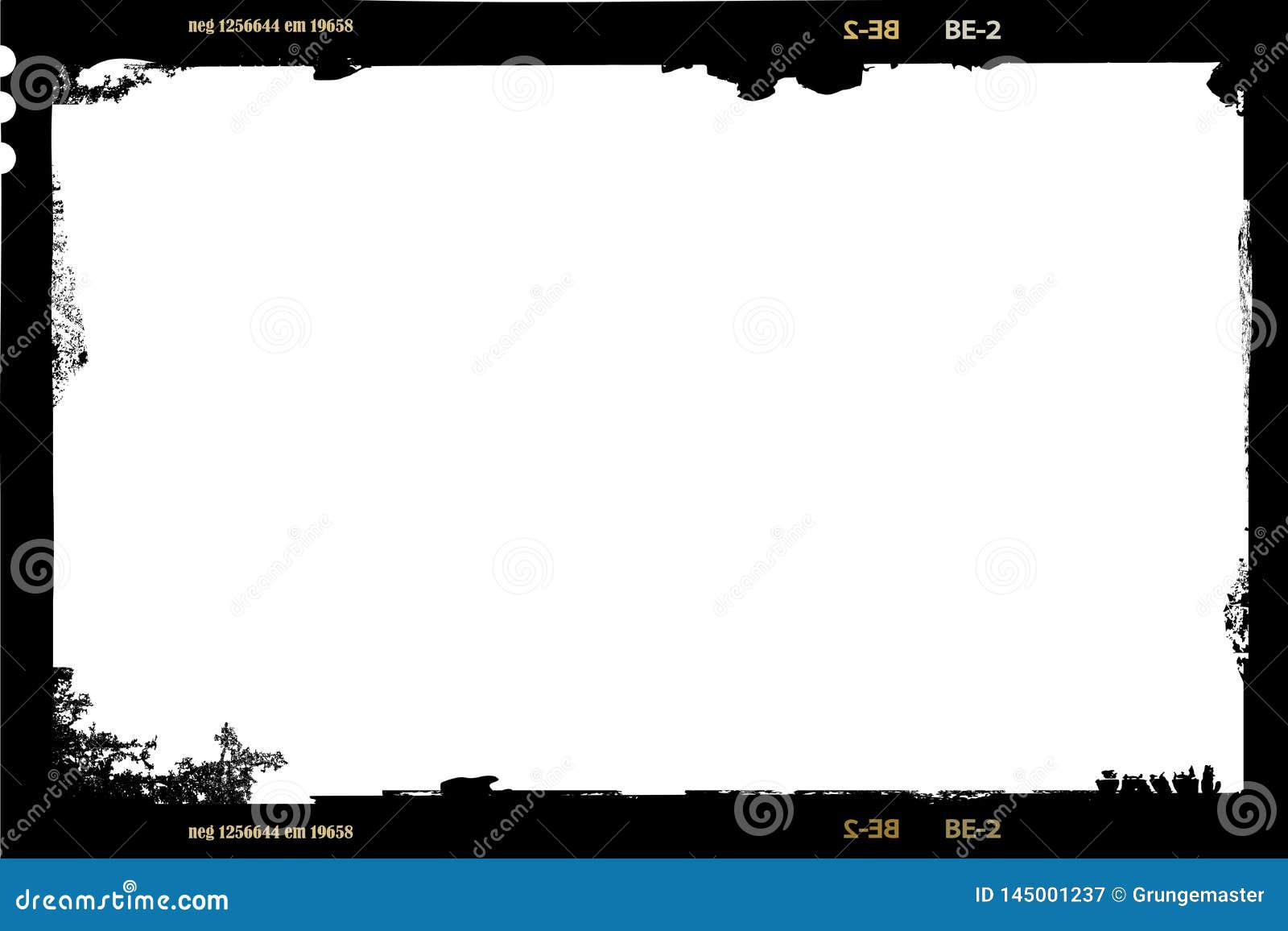 Large Format Film Sheet Negative,empty Grunge Style Photo Frame Stock ...