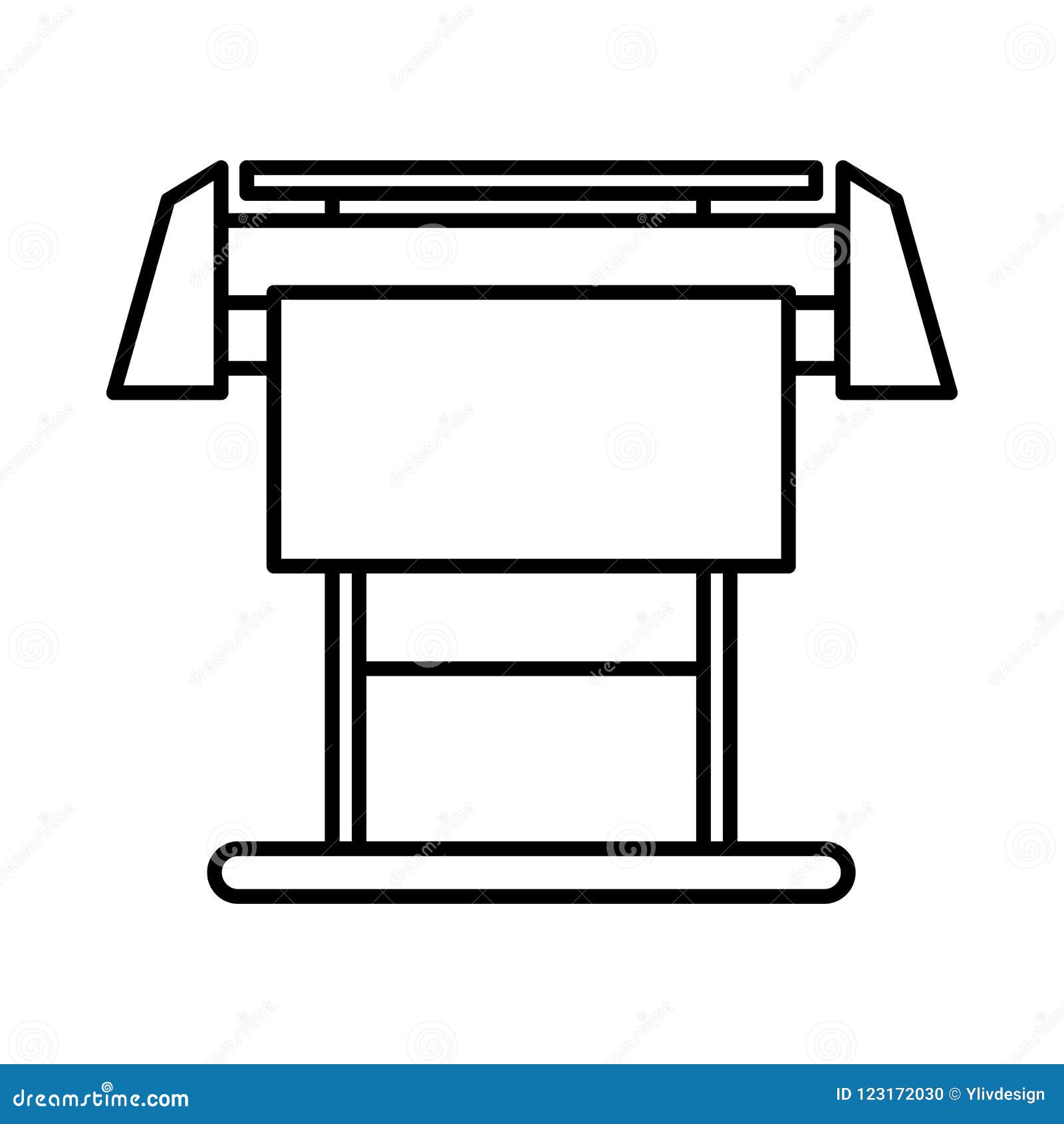 Large Format Inkjet Printer Icon, Outline Style Stock Illustration ...