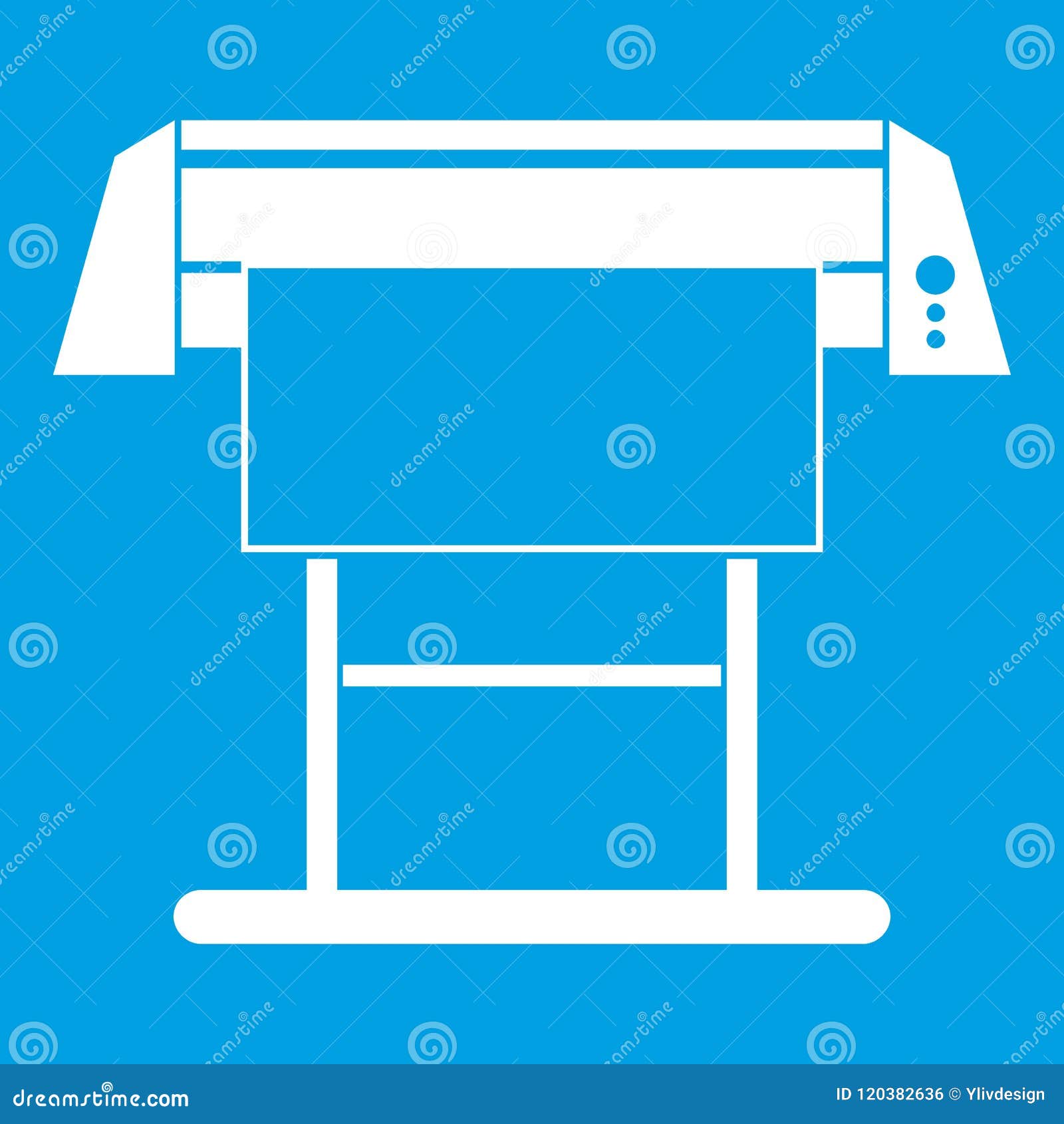 Large Format Inkjet Printer Icon White Stock Vector - Illustration of ...