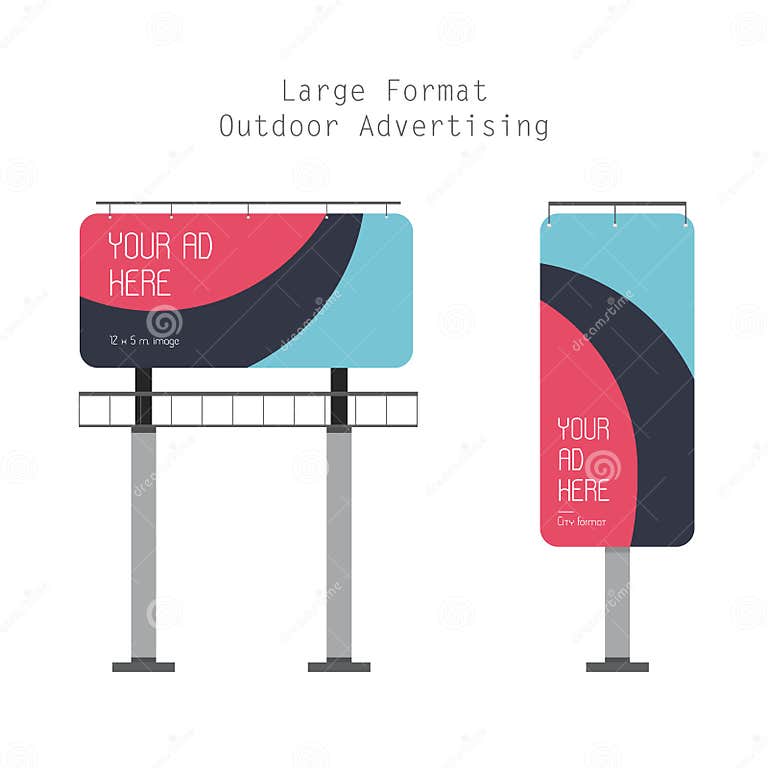 Large Format Outdoor Advertising Stock Illustration - Illustration of ...