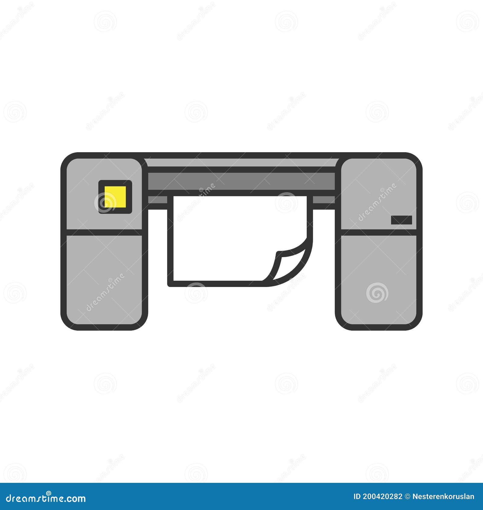 Large Format Printer Color Icon Stock Vector - Illustration of printer ...