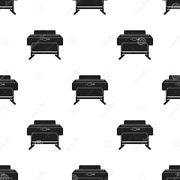 Large Format Printer Icon in Black Style Isolated on White Background ...