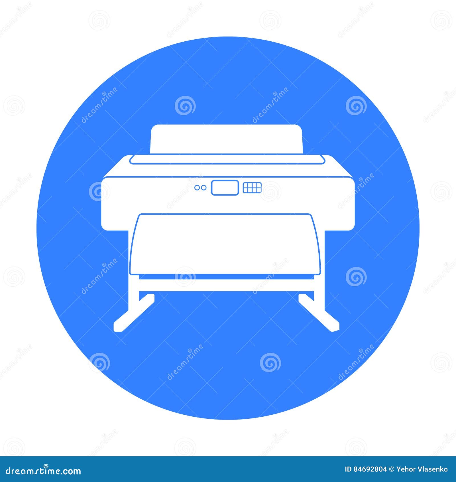 Large Format Printer Icon in Black Style Isolated on White Background ...