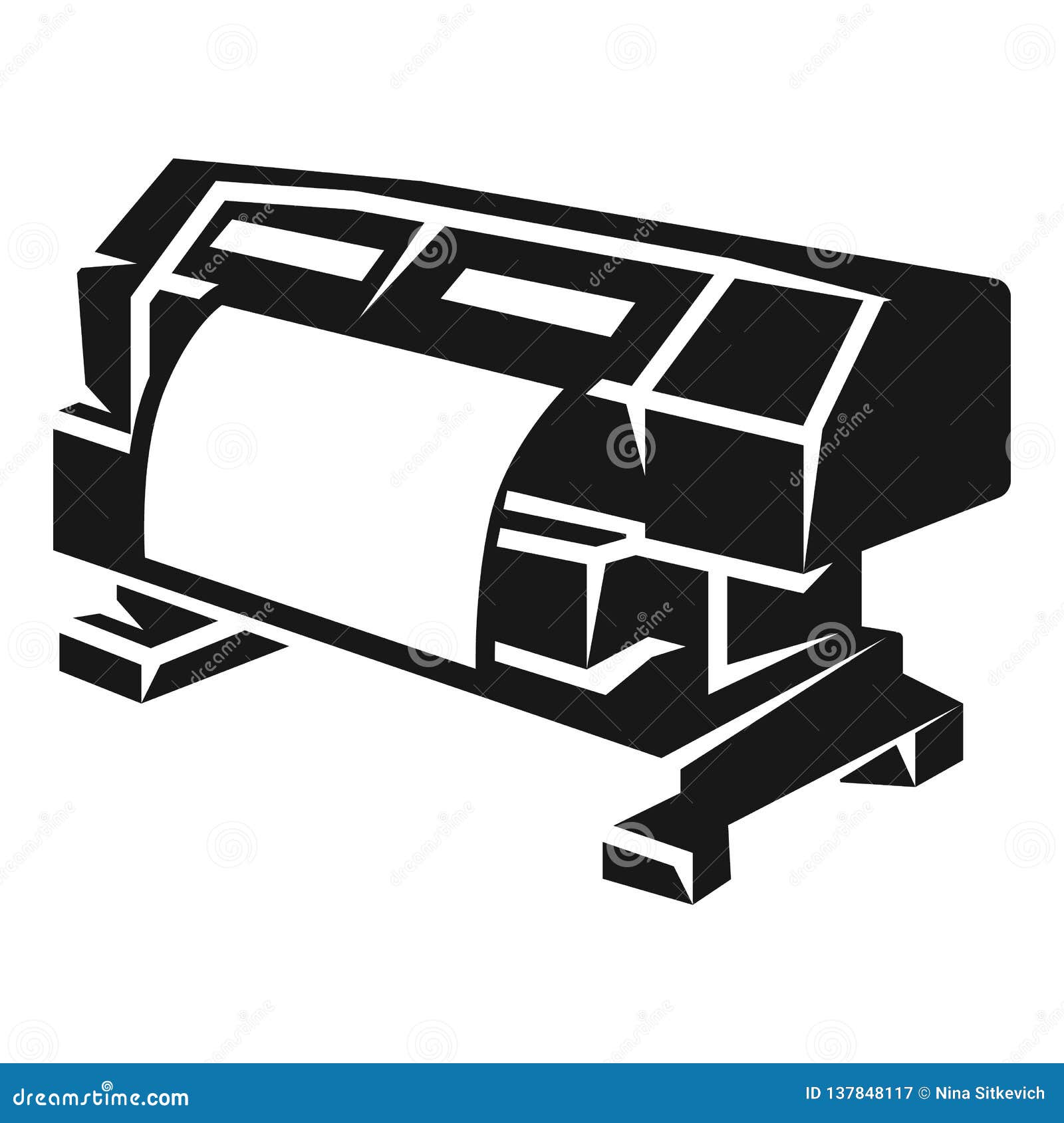 Large Format Printer Icon, Simple Style Stock Vector - Illustration of ...
