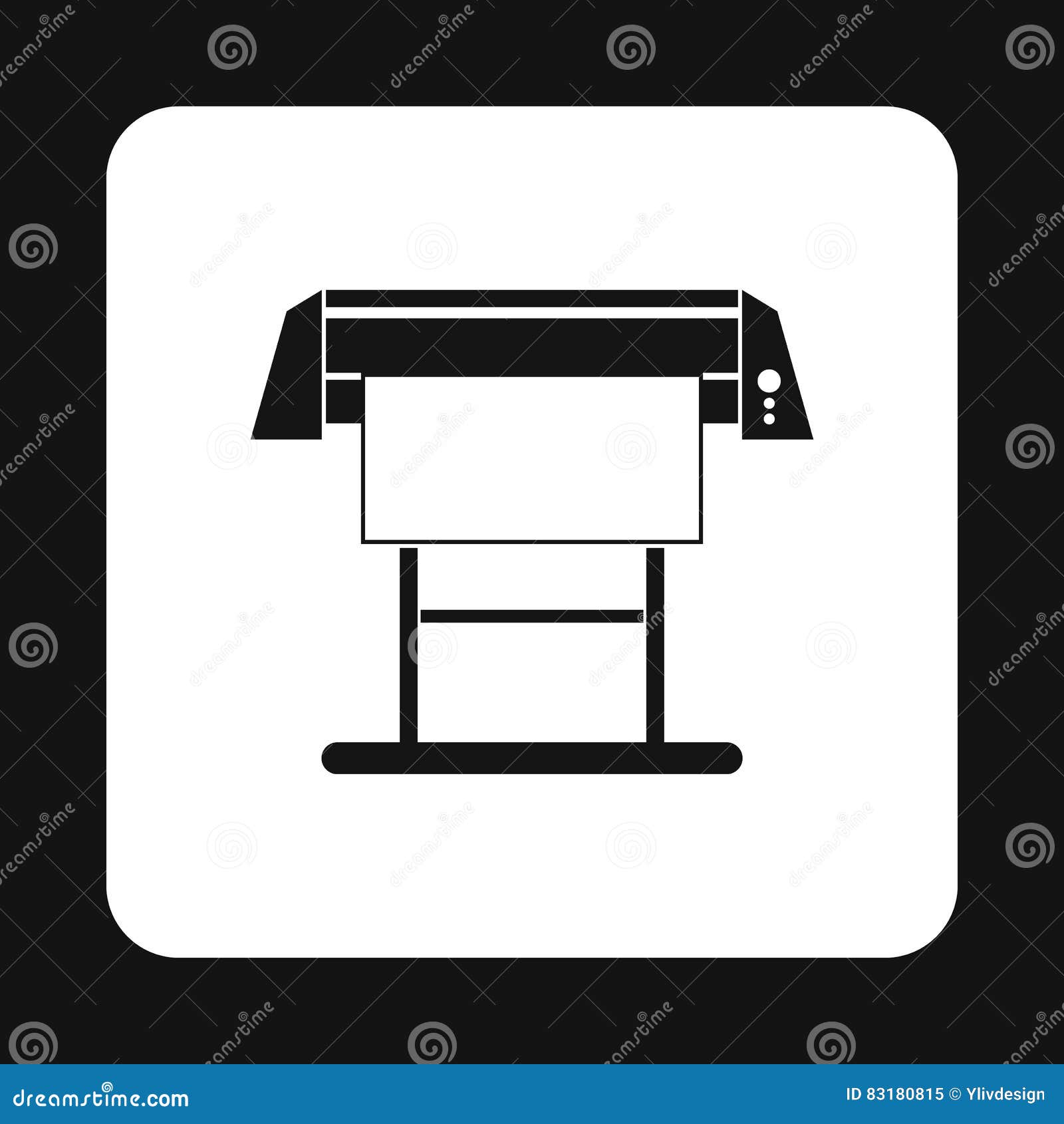 Large Format Printer Icon, Simple Style Stock Vector - Illustration of ...