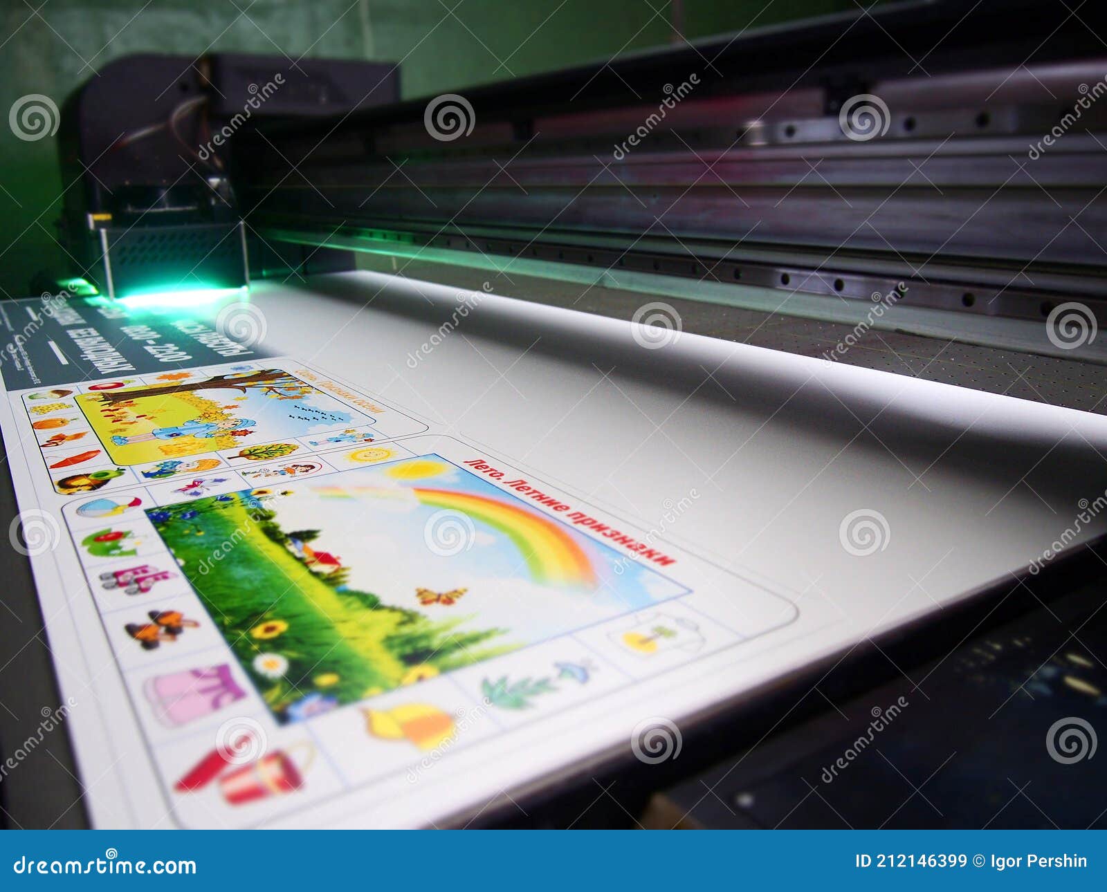 Operation of a Large-format Printer Stock Image - Image of large ...